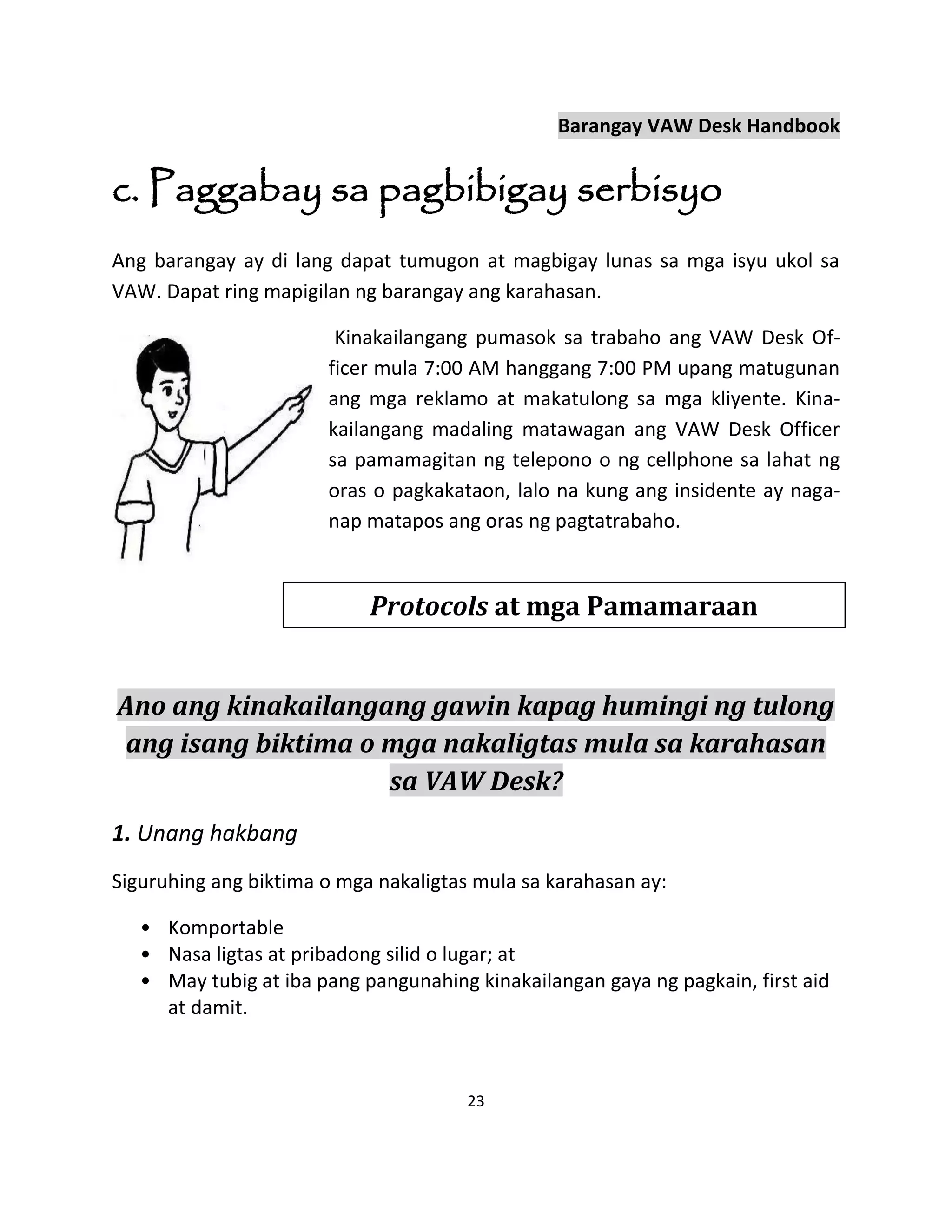 Brgy Vaw Handbook Tagalog Final Texts | PDF