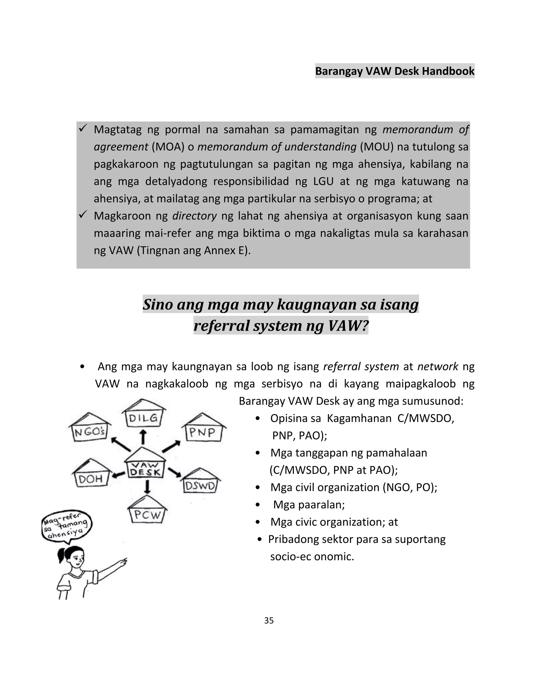 Brgy Vaw Handbook Tagalog Final Texts | PDF