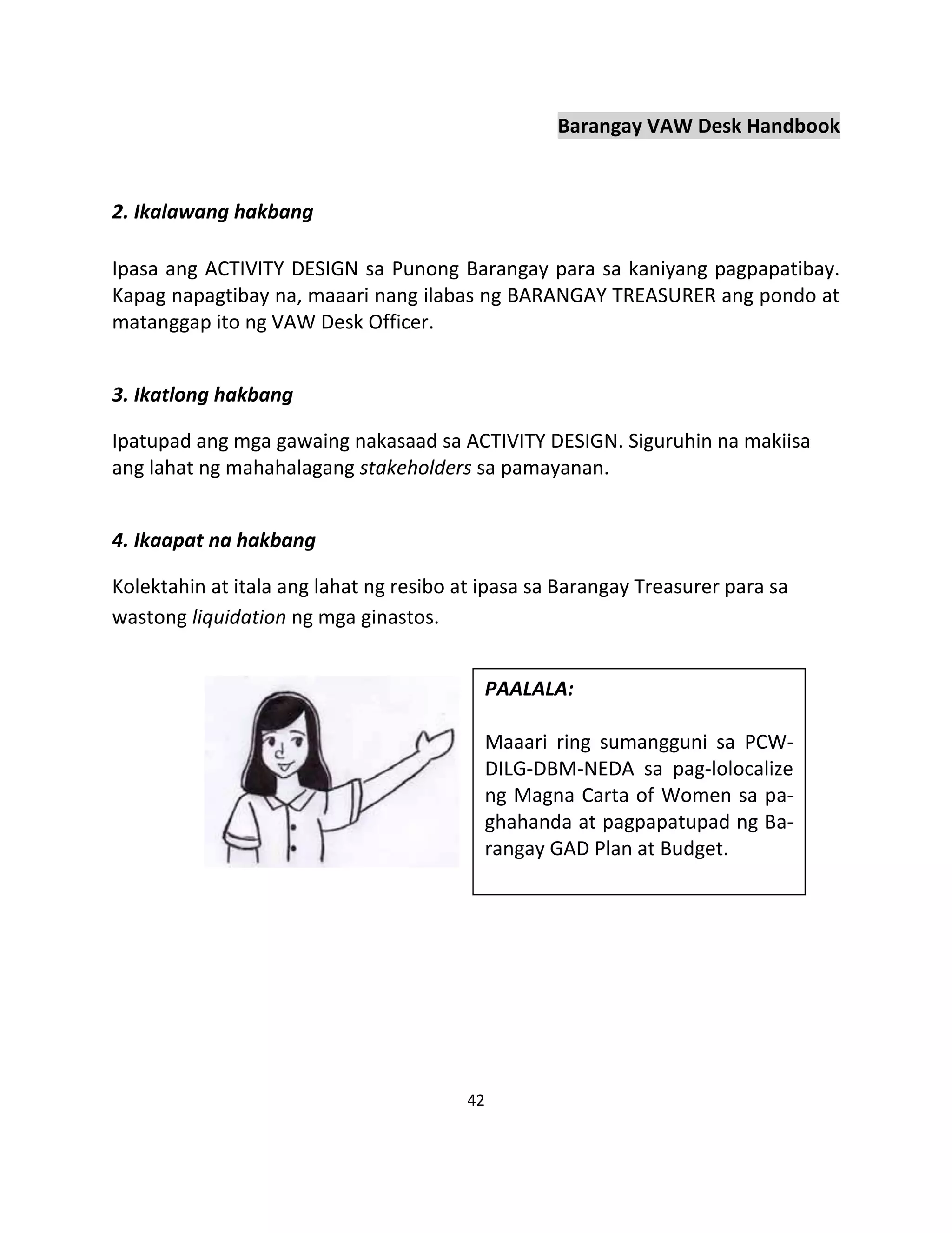Brgy Vaw Handbook Tagalog Final Texts | PDF