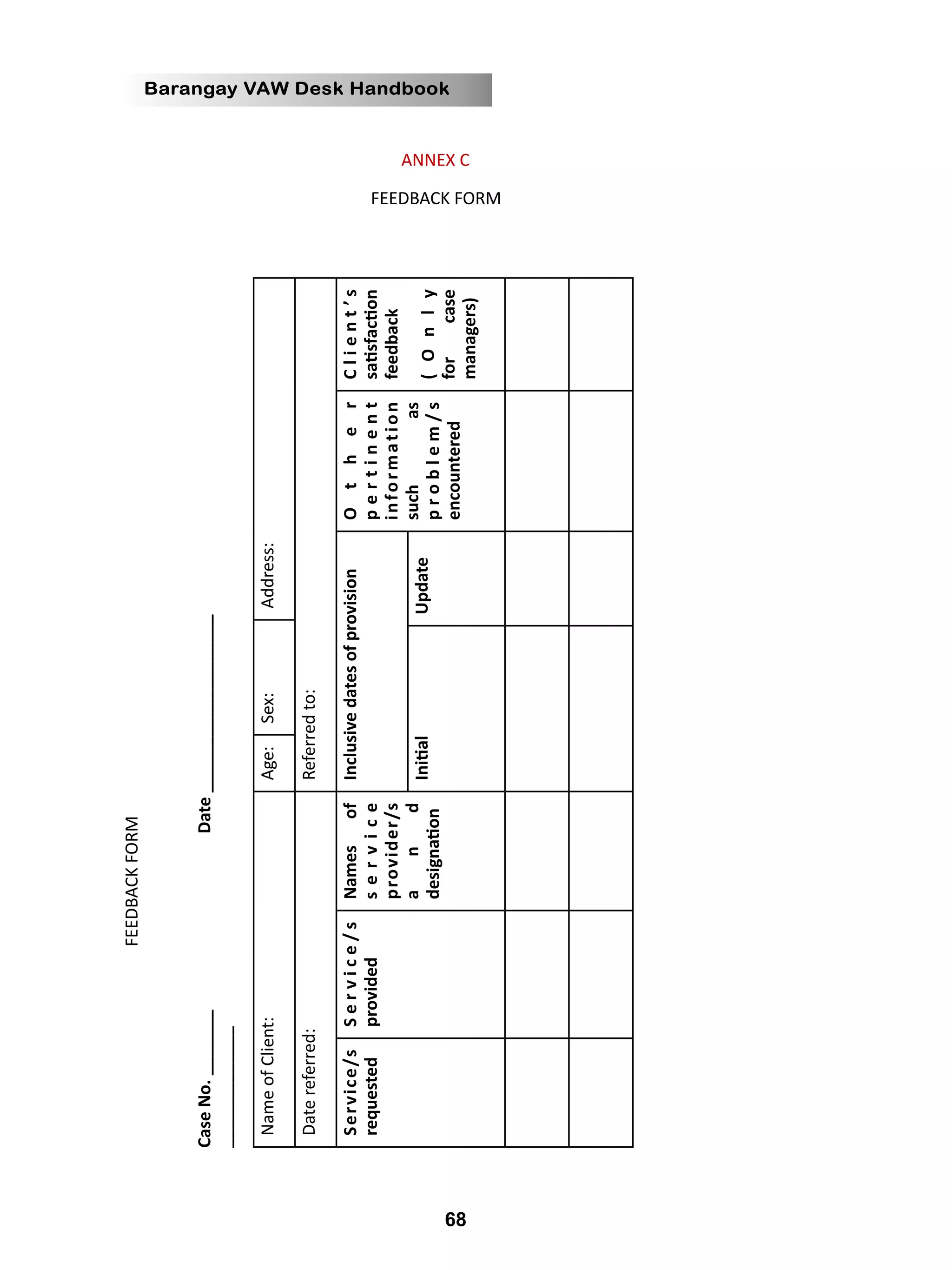 Brgy Vaw Handbook Tagalog Final Texts | PDF