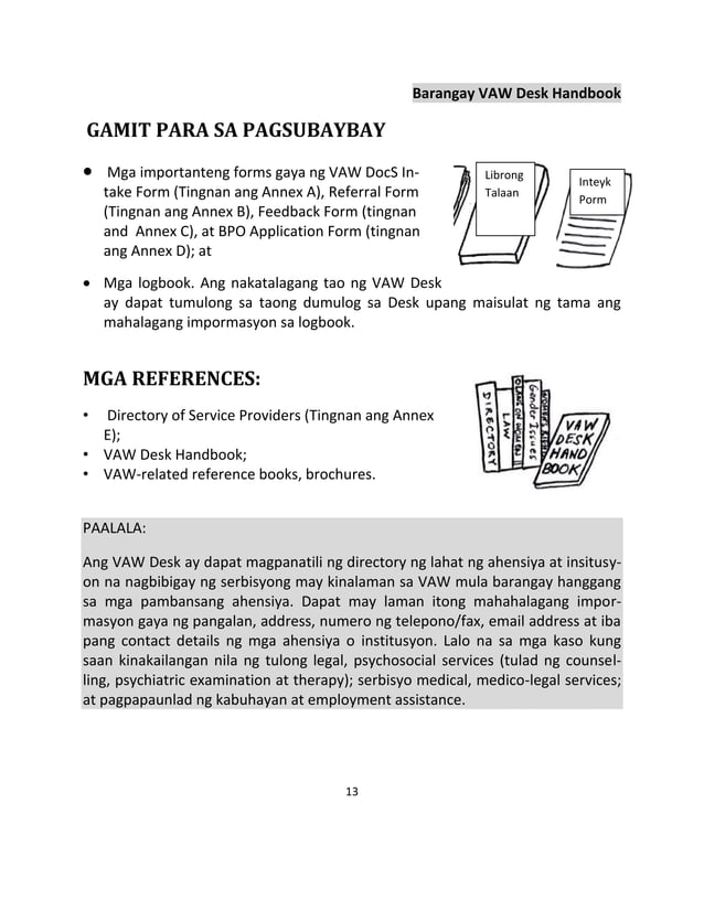 Brgy Vaw Handbook Tagalog Final Texts | PDF