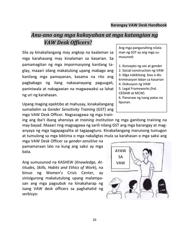 Brgy Vaw Handbook Tagalog Final Texts | PDF