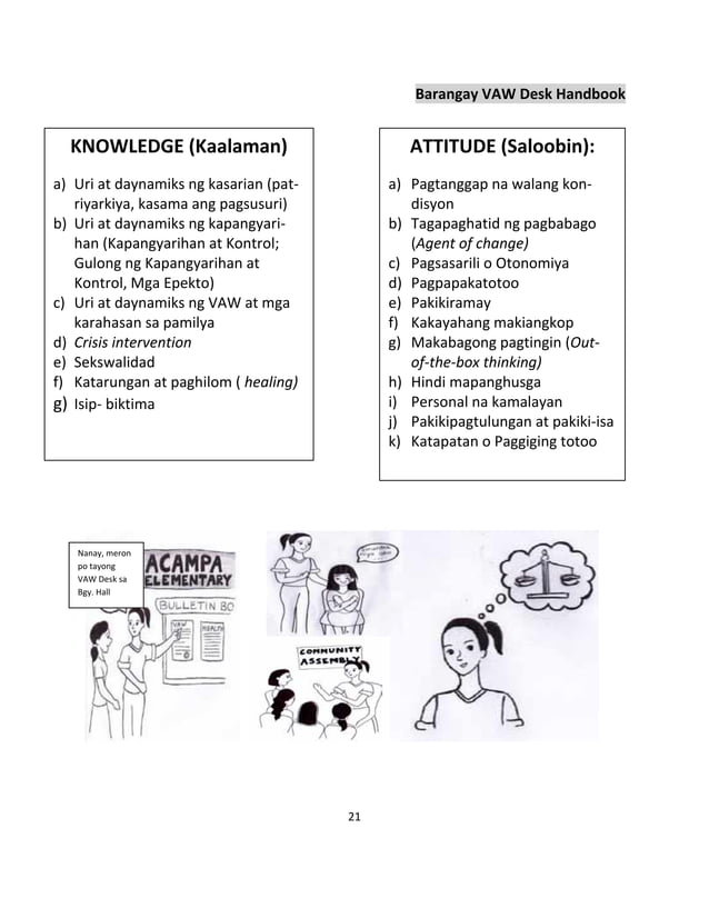 Brgy Vaw Handbook Tagalog Final Texts | PDF