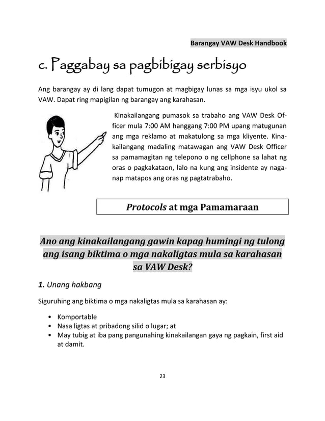 Brgy Vaw Handbook Tagalog Final Texts | PDF