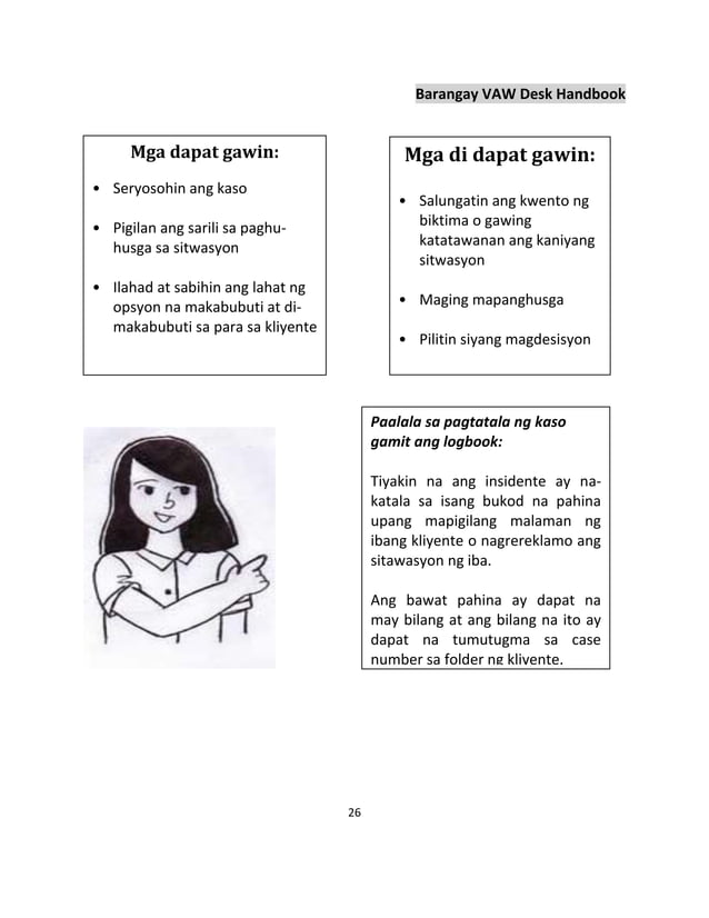 Brgy Vaw Handbook Tagalog Final Texts | PDF