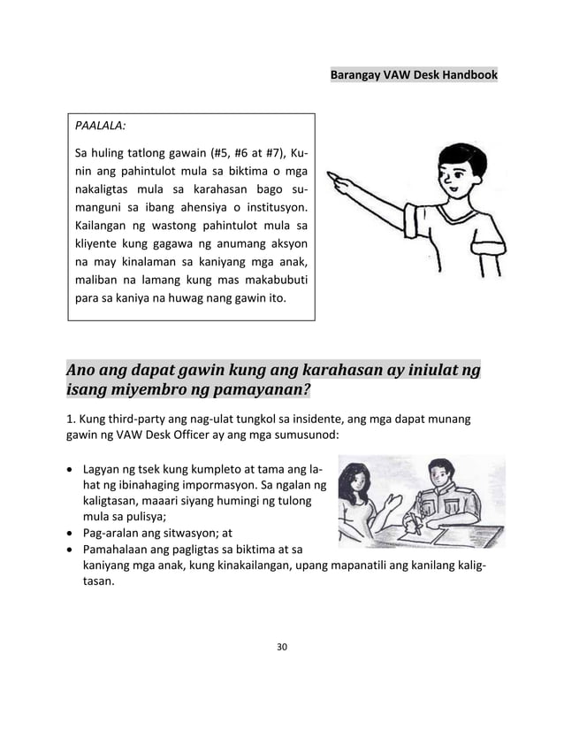 Brgy Vaw Handbook Tagalog Final Texts | PDF