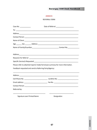 Brgy Vaw Handbook Tagalog Final Texts | PDF