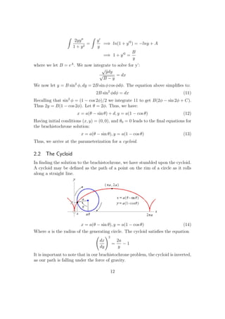 Brian Covello: Review on Cycloidal Pathways Using Differential Equations | PDF