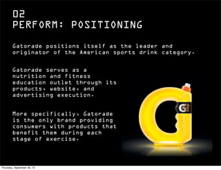 Gatorade Brand Vision Presenation | PDF