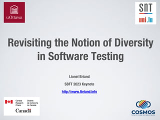 Revisiting the Notion of Diversity in Software Testing | PDF