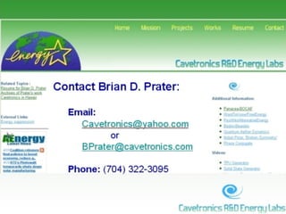 Brian D Prater Pictorial Resume | PDF