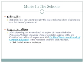 A Brief History of Music Education in America | PPTX