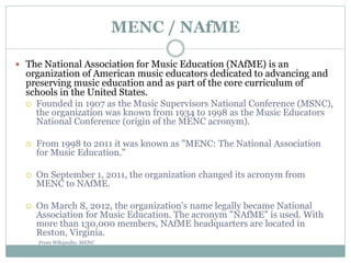 A Brief History of Music Education in America | PPTX