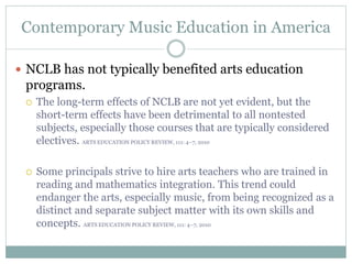 A Brief History of Music Education in America | PPTX