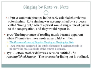 A Brief History of Music Education in America | PPTX