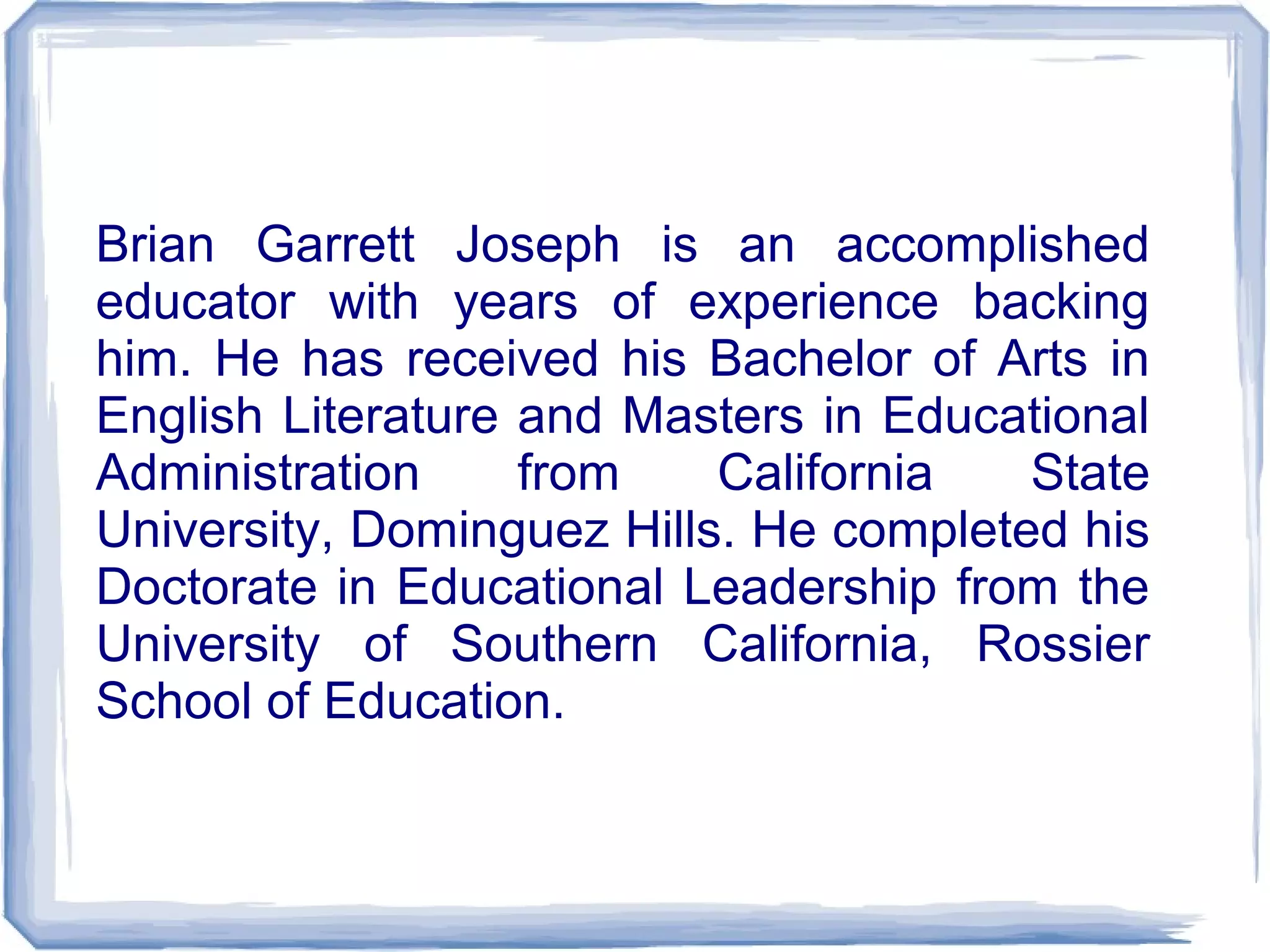 Brian Garrett Joseph Etiwanda High School | PPT