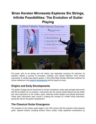 Brian Kersten Minnesota Explores Six Strings, Infinite Possibilities ...