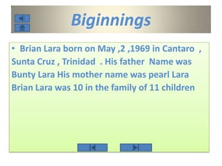 Brian lara | PPTX