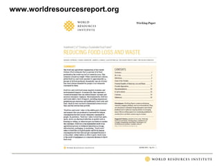 Reducing Food Loss and Waste | PPT