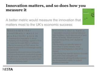 Innovation matters and so does how you measure it | PPT