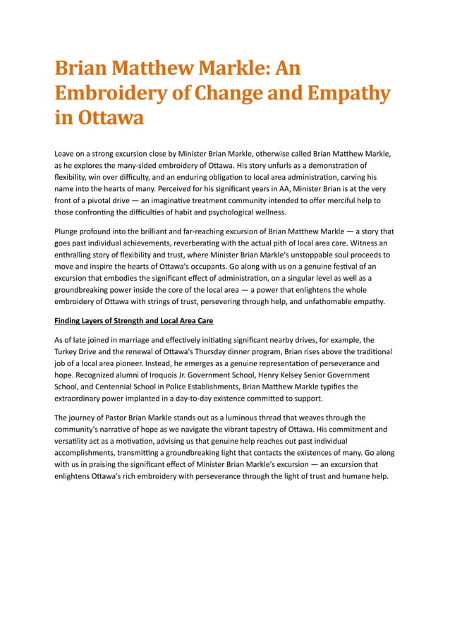 Brian Matthew Markle: Winding around Change and Empathy in Ottawa's Embroidery | PDF