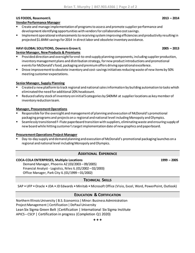 Brian Murphy Resume | PDF