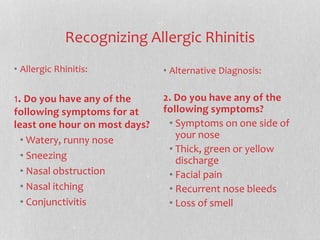 Brianna Parker allergic rhinitis | PPT