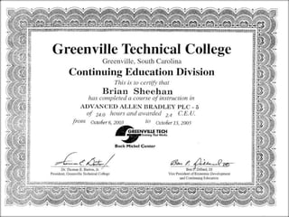 Brian Sheehan Certificates | PPT