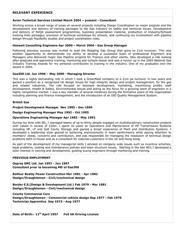 Brian Spencer Cv Mar11 | PDF