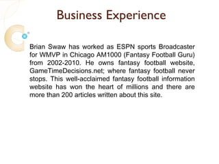 Brian swaw partner warehouse | PPT