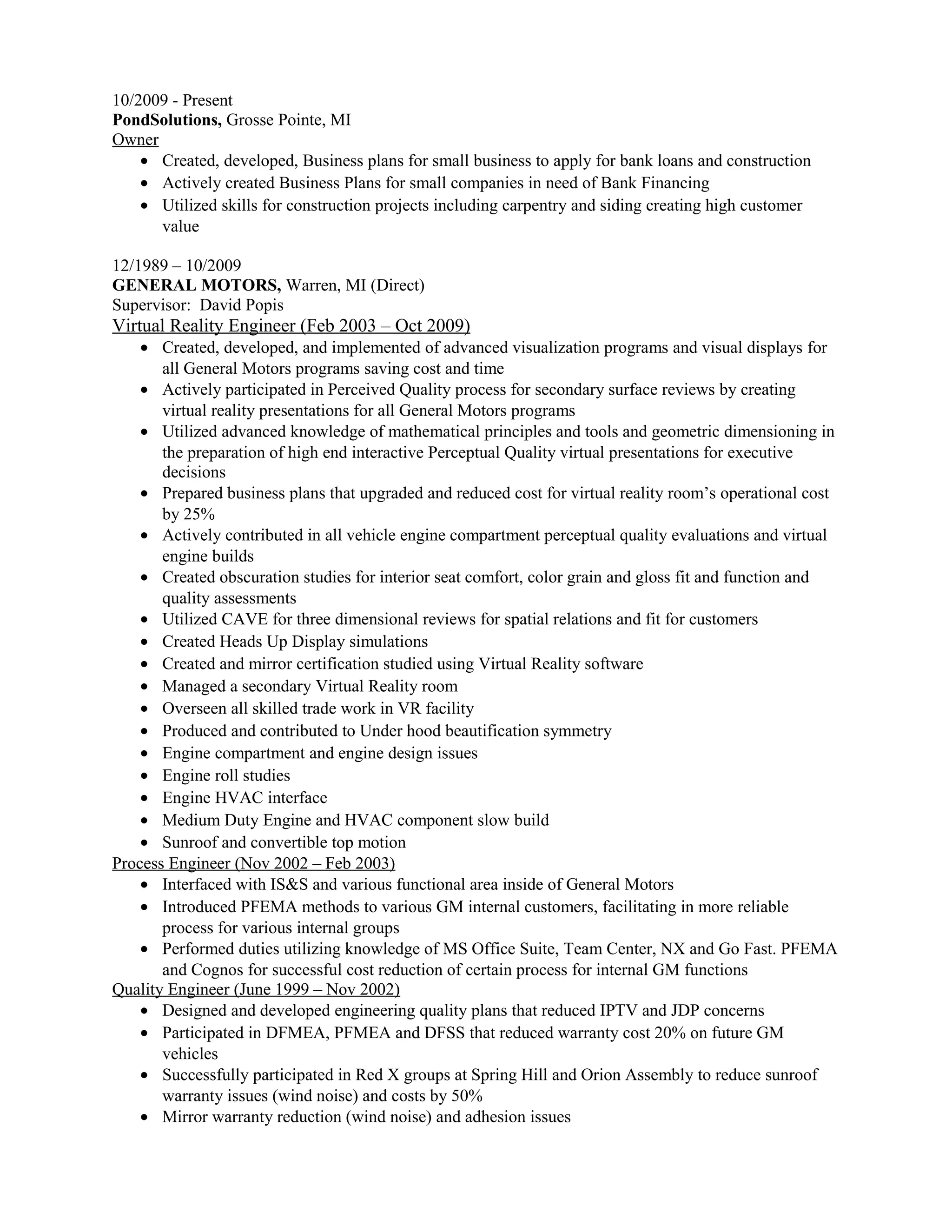 Brian teague resume10.29.14 | Automotive Industry | Industries