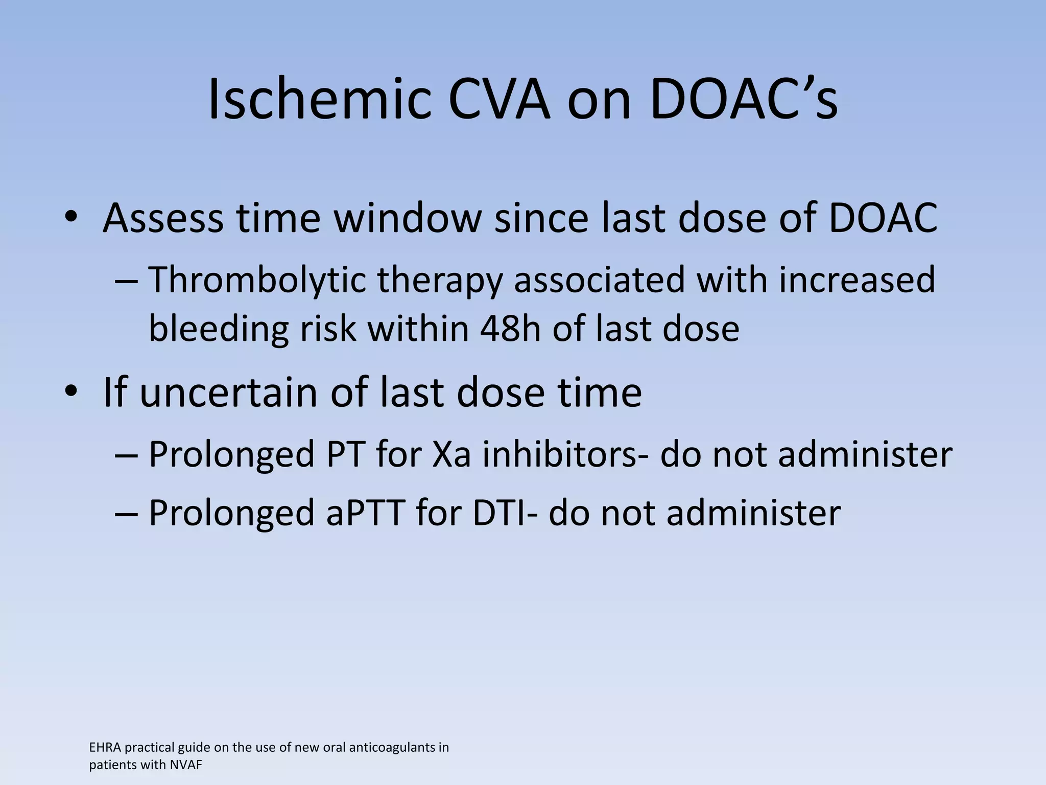 Emergency Management of Patients Taking Direct Oral Anticoagulants | PPTX