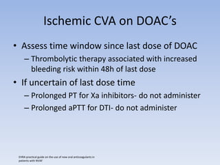 Emergency Management of Patients Taking Direct Oral Anticoagulants | PPTX