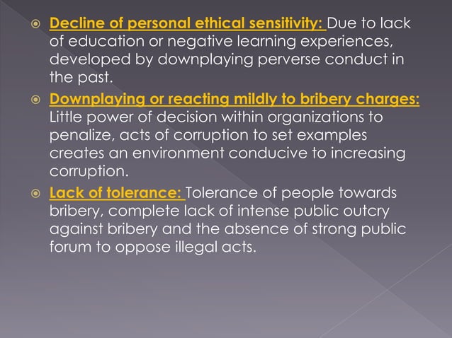 Bribery ppt (1) our presentation | PPTX | Debated Sensitive Social ...