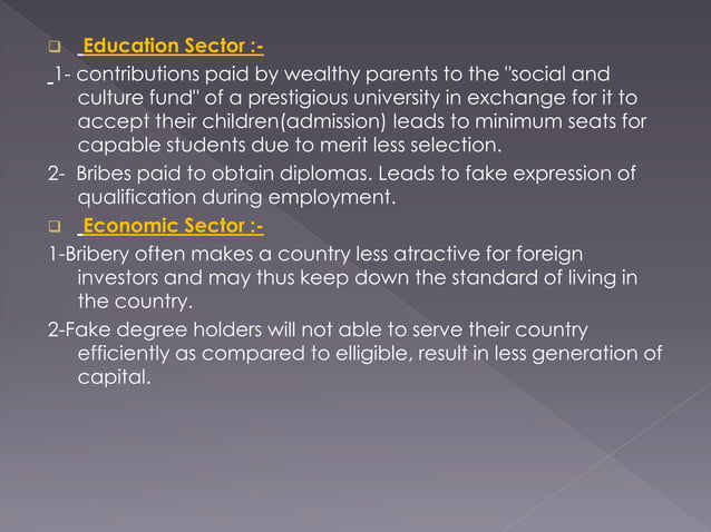 Bribery ppt (1) our presentation | PPTX | Debated Sensitive Social ...