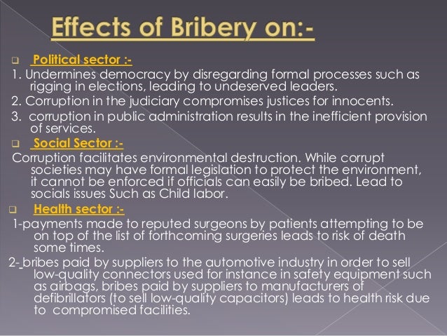 Bribery ppt (1) our presentation
