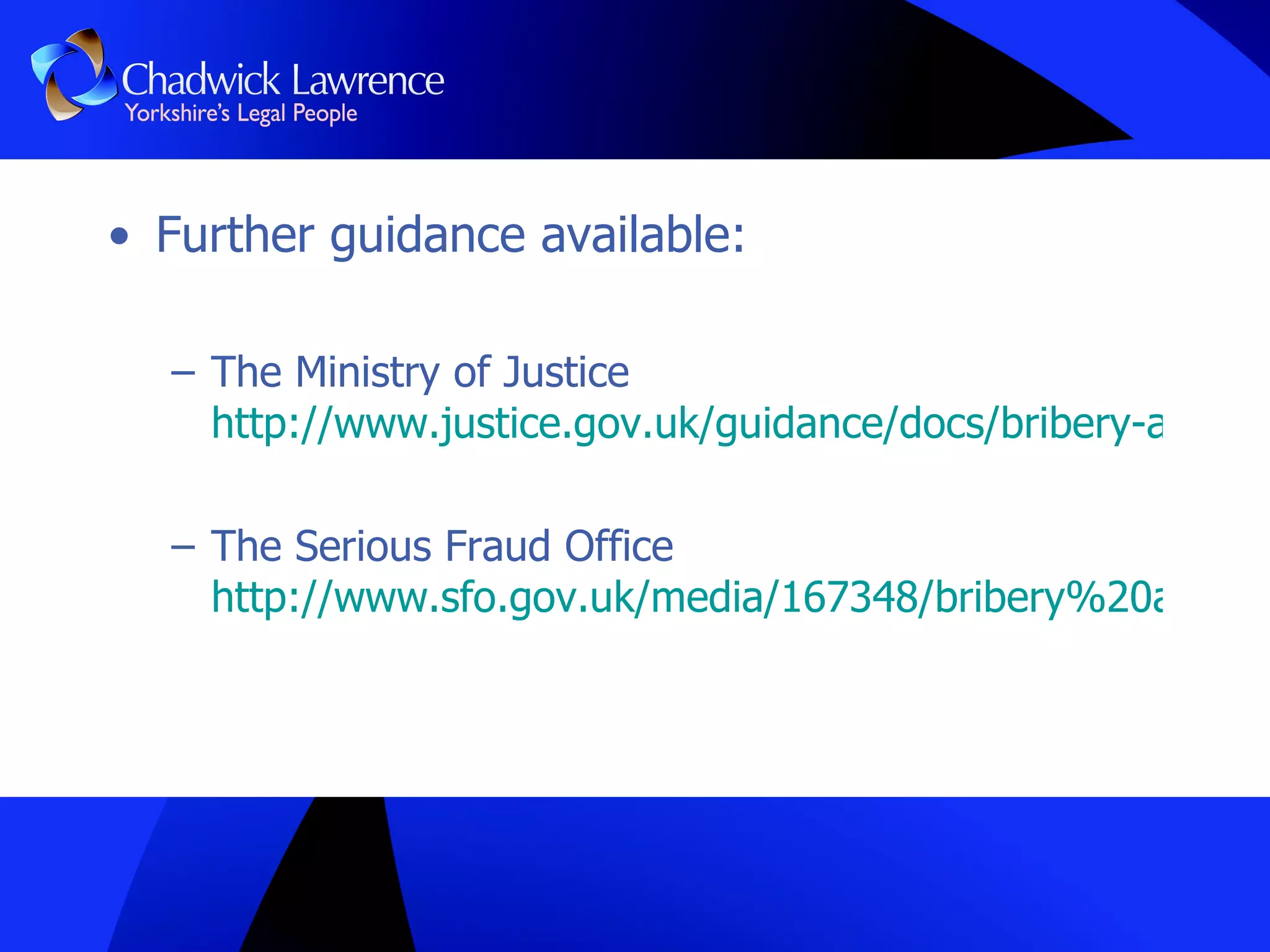 Bribery Act 2010 Presentation | PPT