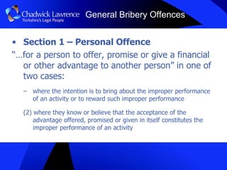Bribery Act 2010 Presentation | PPT