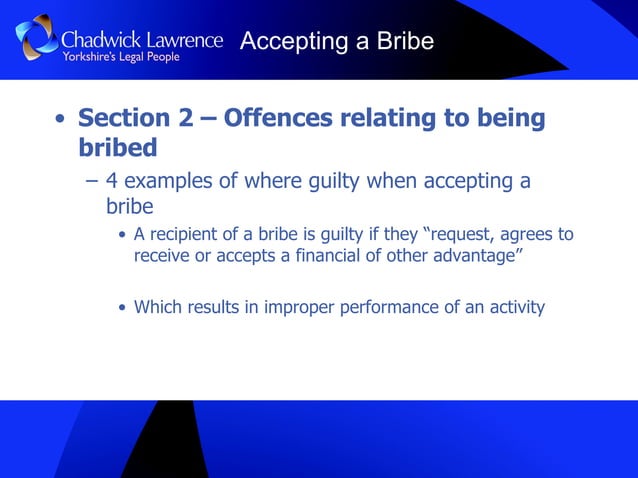 Bribery Act 2010 Presentation | PPT