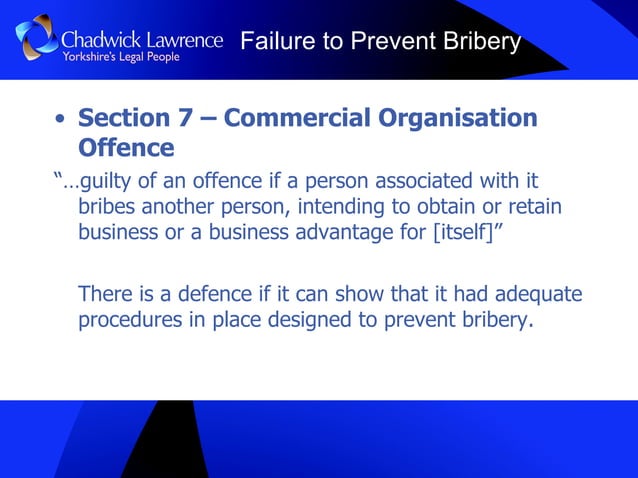 Bribery Act 2010 Presentation | PPT