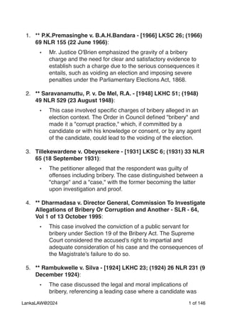 Case Law relating to Bribery and Corruption Sri Lanka | PDF