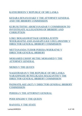 Case Law relating to Bribery and Corruption Sri Lanka | PDF