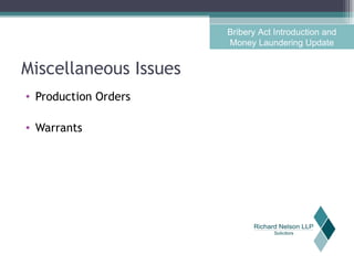 Bribery and money laundering | PPT