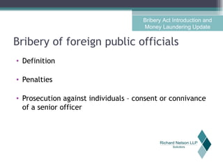 Bribery and money laundering | PPT
