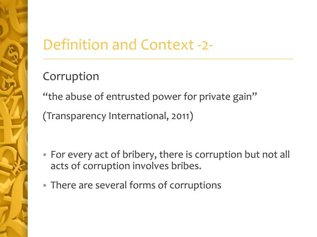 Bribery & Corruption in Ghana | PPTX