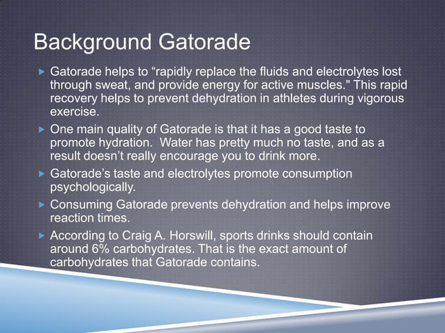 Brice and ben gatorade vs water | PPTX