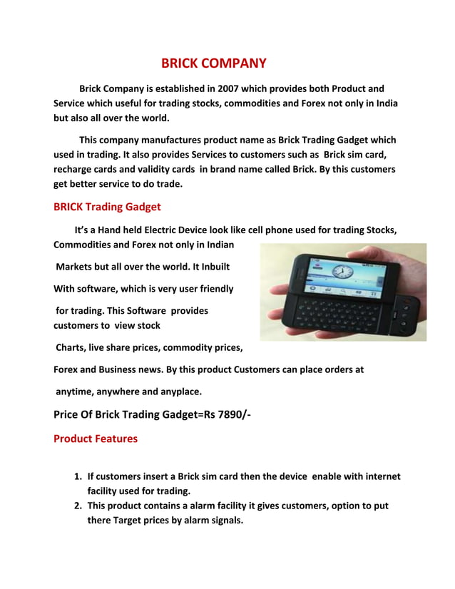 Brick company | DOCX