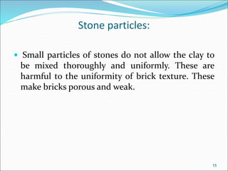 Civil Engineering Materials Brick Field .ppt | Chemistry | Science