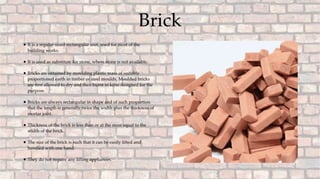Comprehensive Guide to Bricks: Types and Identification | PDF