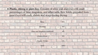 Comprehensive Guide to Bricks: Types and Identification | PDF